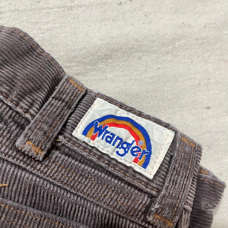 Vintage 70s Wrangler Corduroy Pants Rainbow Tag Brown 24x25 - Etsy