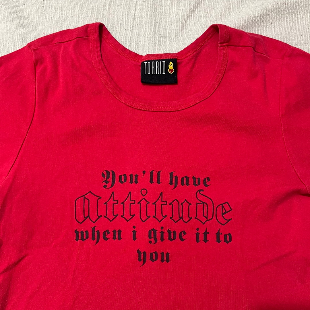 Vintage 00s Y2K Womens Femme attitude Graphic Quote T-shirt Red XL - Etsy