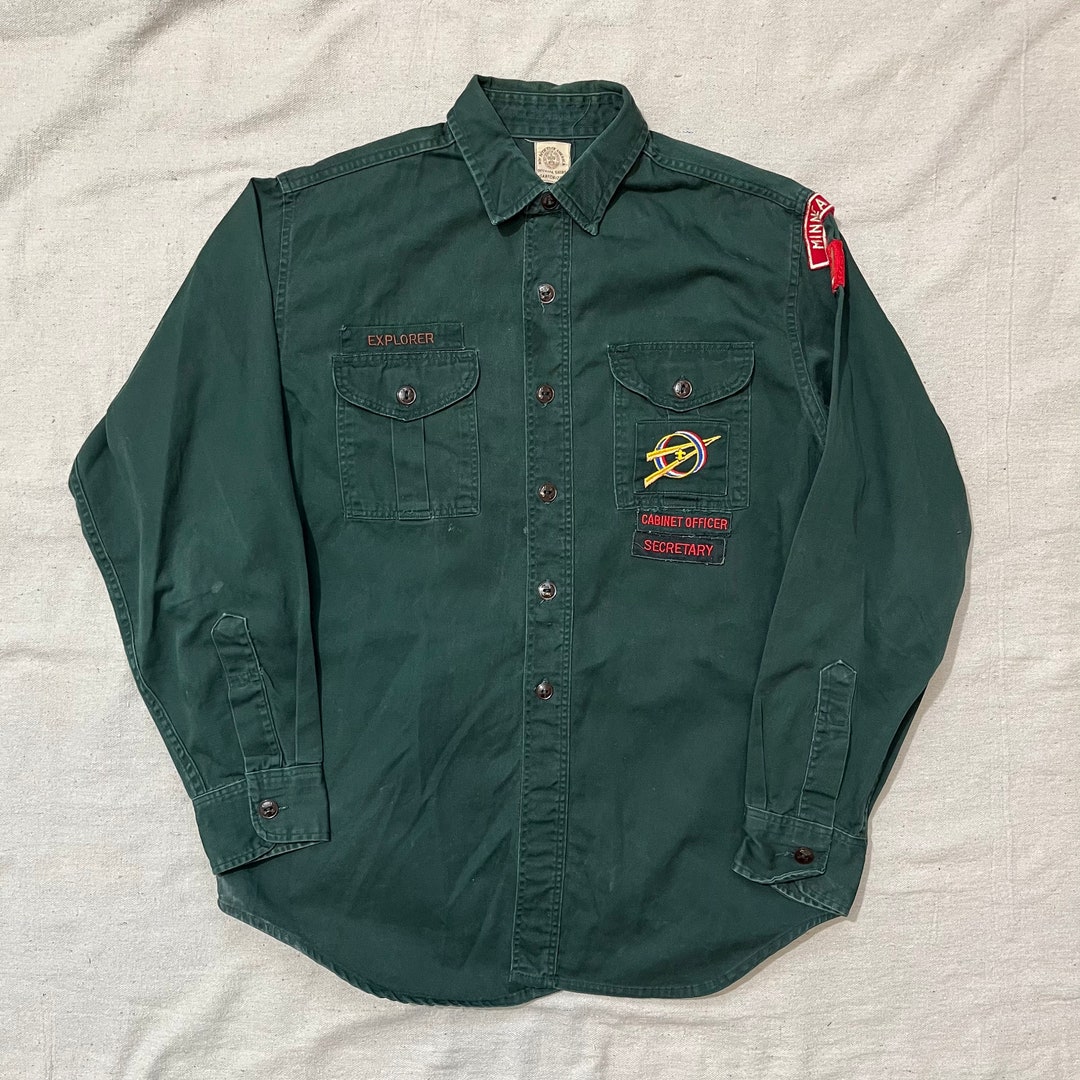 Vintage 60s Sanforized Boy Scouts Explorer Button Down Shirt - Etsy