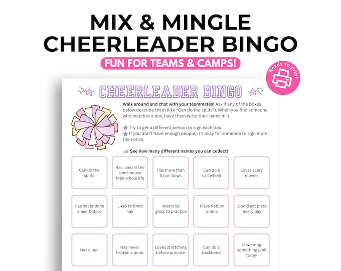Cheer Bingo! - Etsy