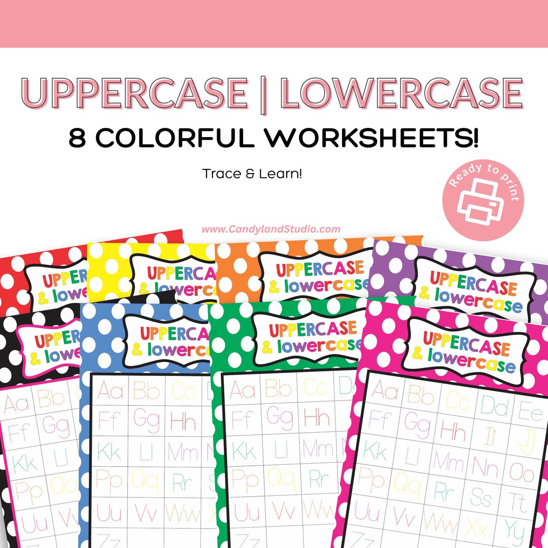 Uppercase Lowercase Alphabet Chart Tracing Worksheet Digital Download ...