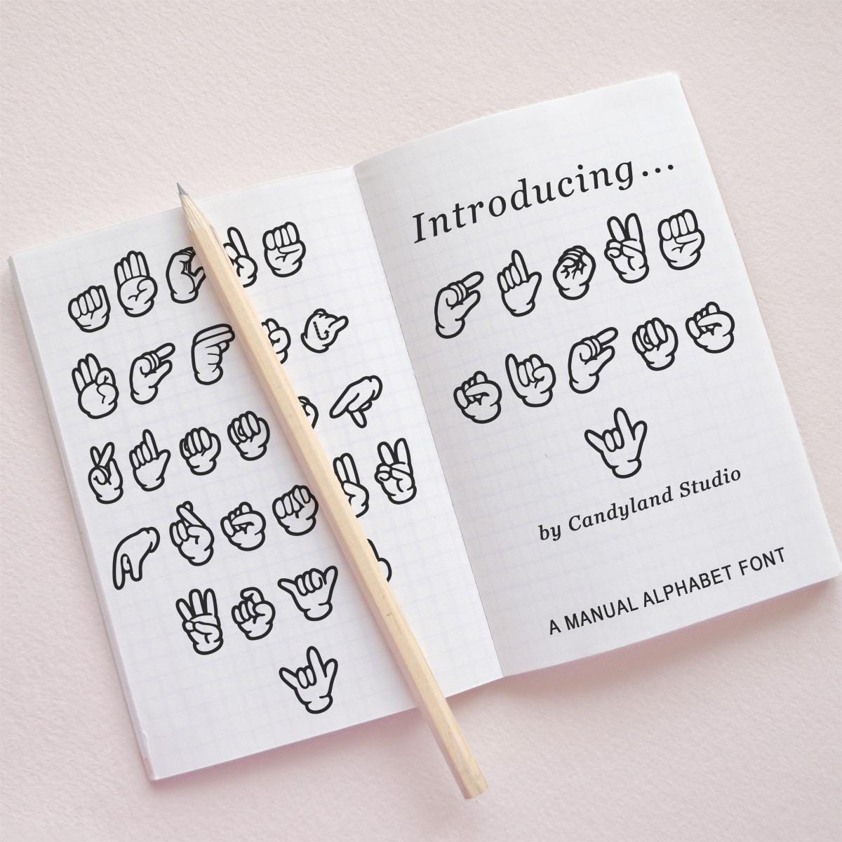 Glove Signs Manual Alphabet ASL Font Sign Language ILY Speech Therapy ...