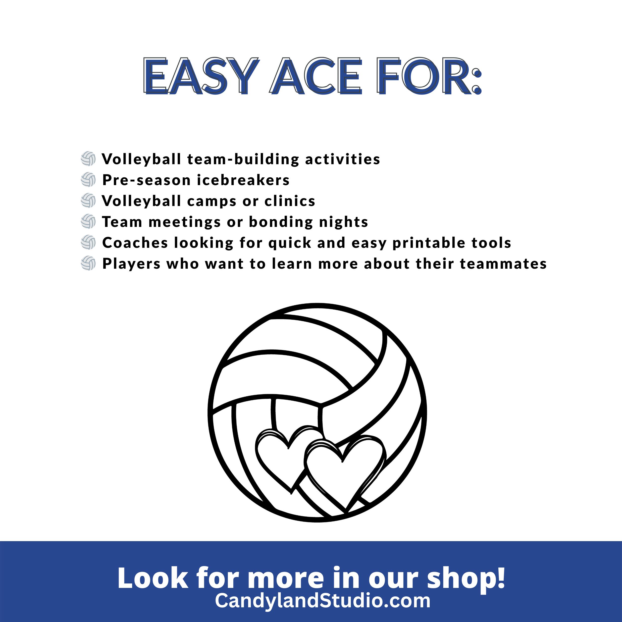 Volleyball Team Building Get to Know Me Digital Download Printable Fun ...