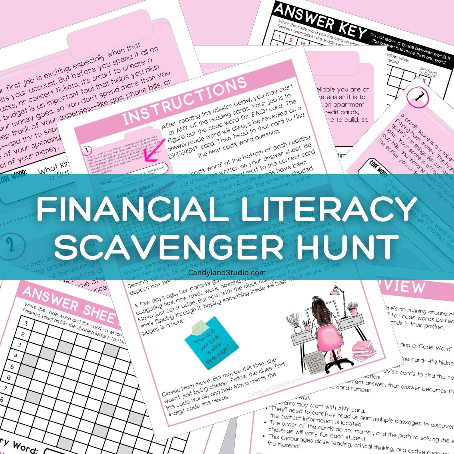 Financial Literacy Printable Scavenger Hunt for Middle High School ...