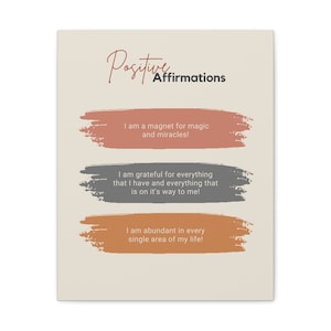 Positive Affirmation Canvas Art- Inspirational Art- Home Decor- Zen ...