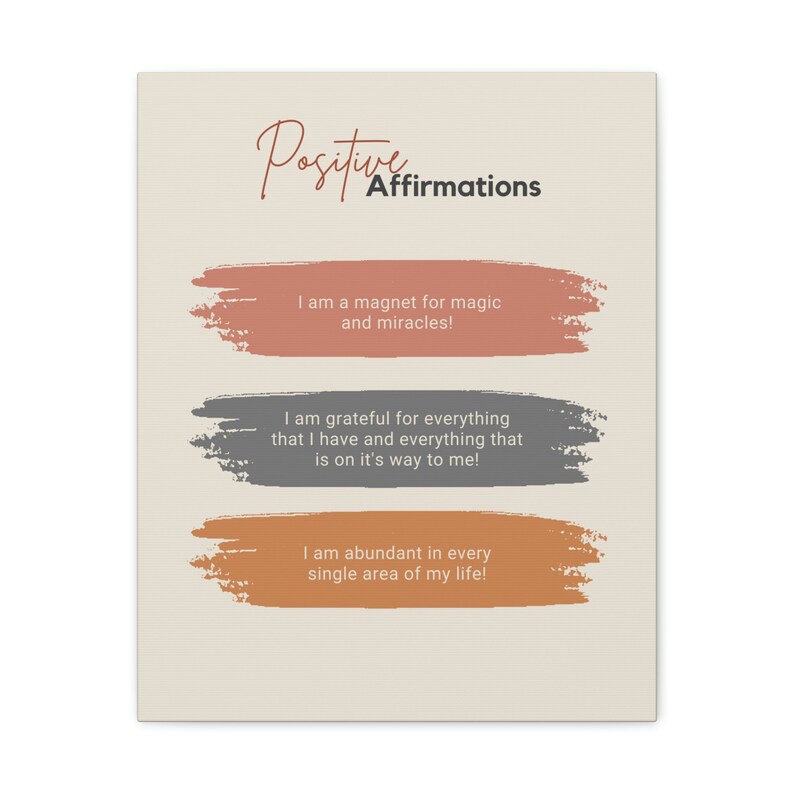 Positive Affirmation Canvas Art- Inspirational Art- Home Decor- Zen ...