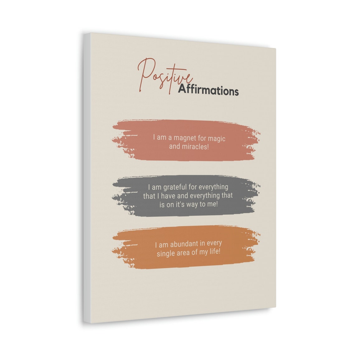 Positive Affirmation Canvas Art Inspirational Art Home Decor Zen Wall ...