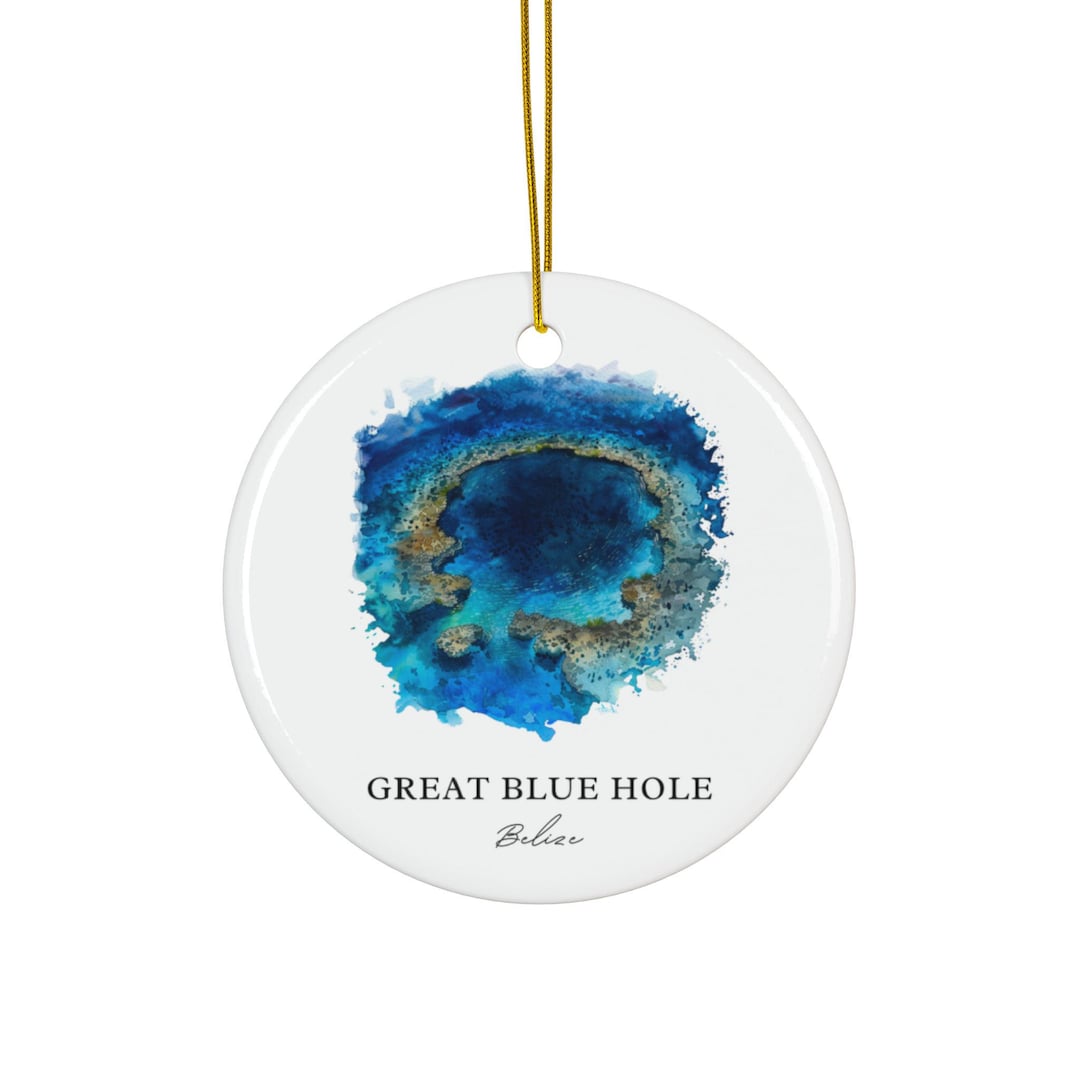 Great Blue Hole Ornament: Unique Belize Souvenir, Blue Hole Belize ...