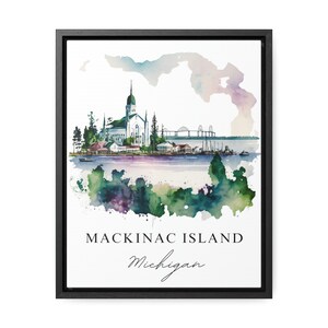 Mackinac Island Traditional Travel Art Michigan, Mackinac Island Poster ...