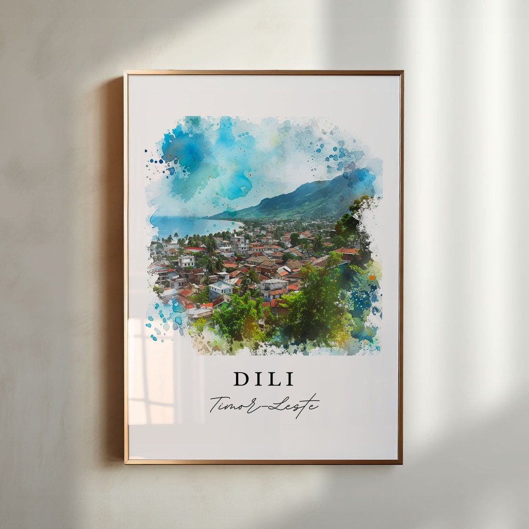 Dili Wall Art - Timor-leste, Dili Print, Dili Wedding Gift, Timor-leste ...