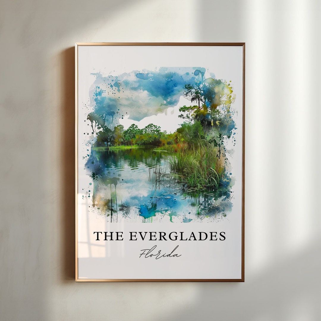 Everglades Wall Art, Everglades FL Print, Everglades Watercolor, the ...