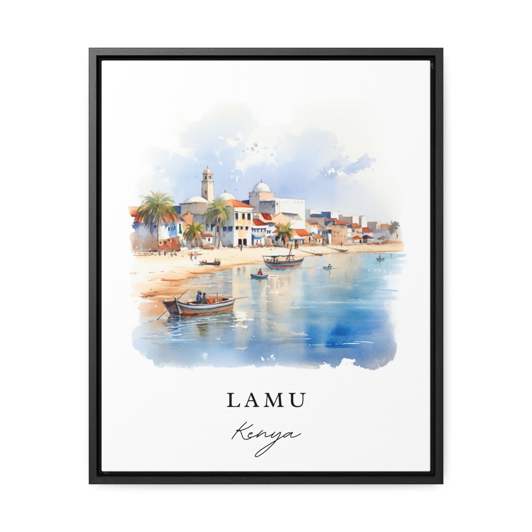 Lamu Traditional Travel Art Kenya Lamu Poster Wedding - Etsy