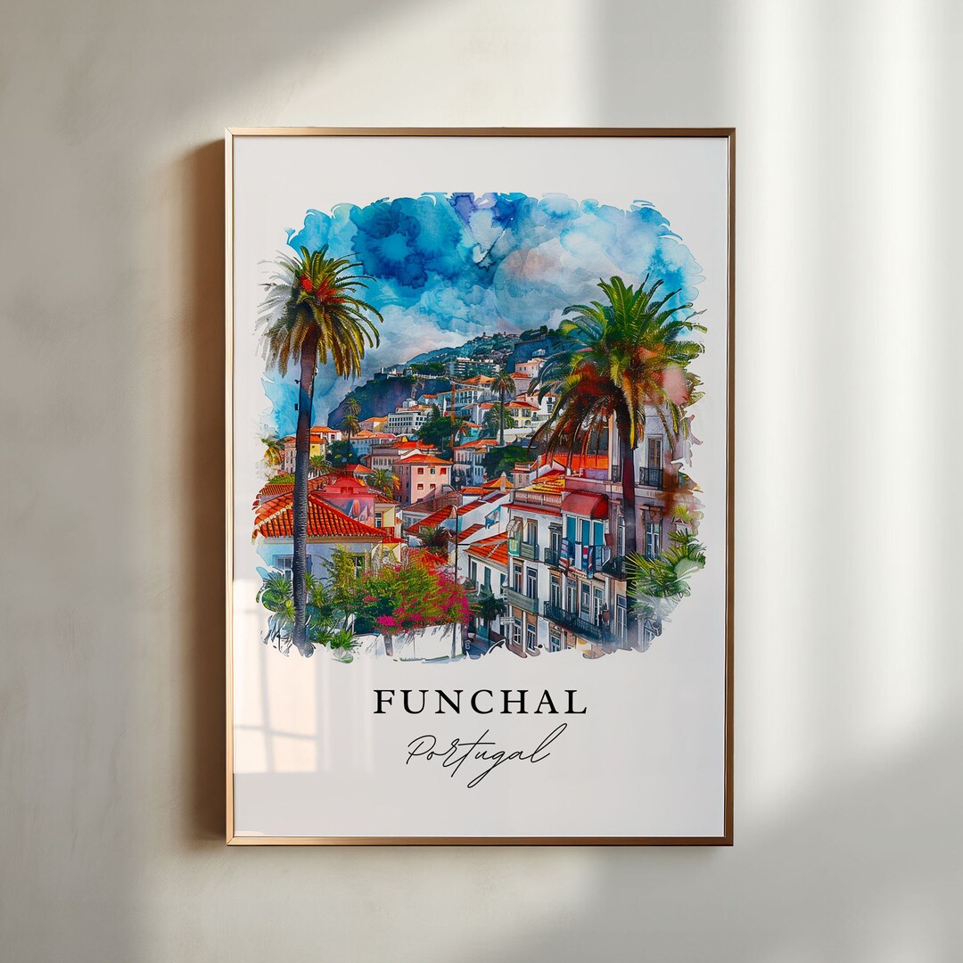 Funchal Wall Art, Portugal Print, Funchal Wall Art, Funchal Portugal ...