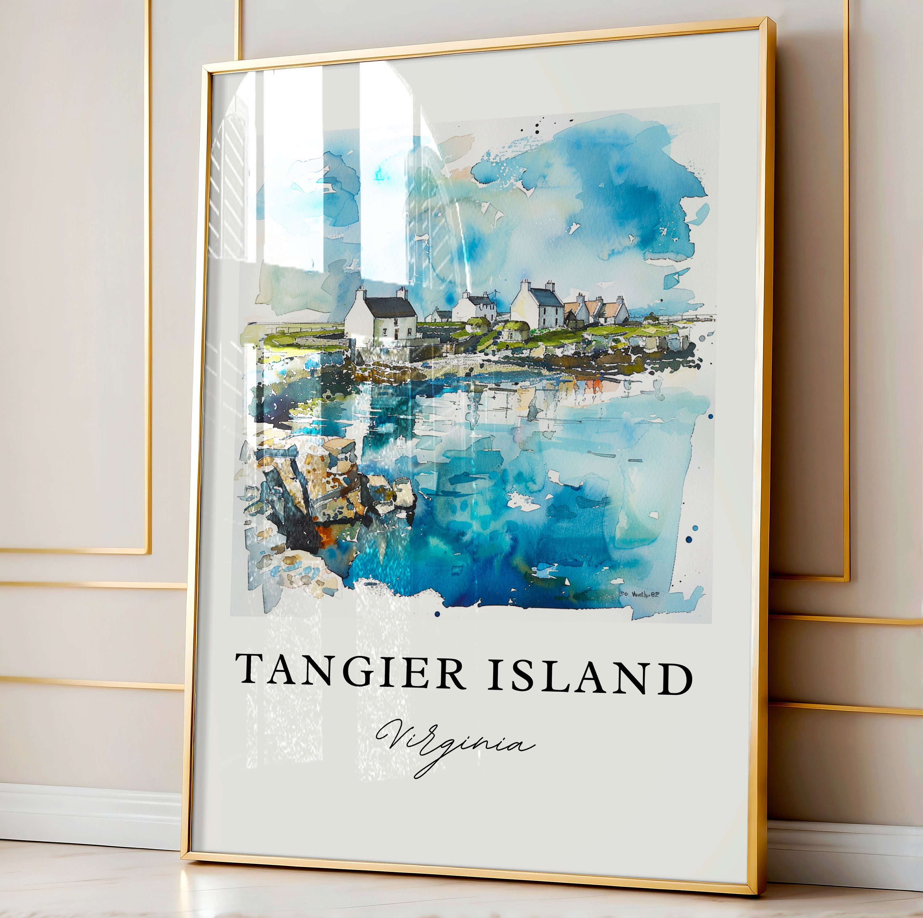 Tangier Island VA Art, Tangier Island Print, Tangier Island Watercolor ...