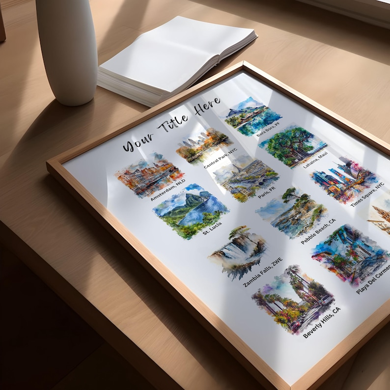 Personalized Travel Destinations Art, Study Abroad Art, Our Travels ...