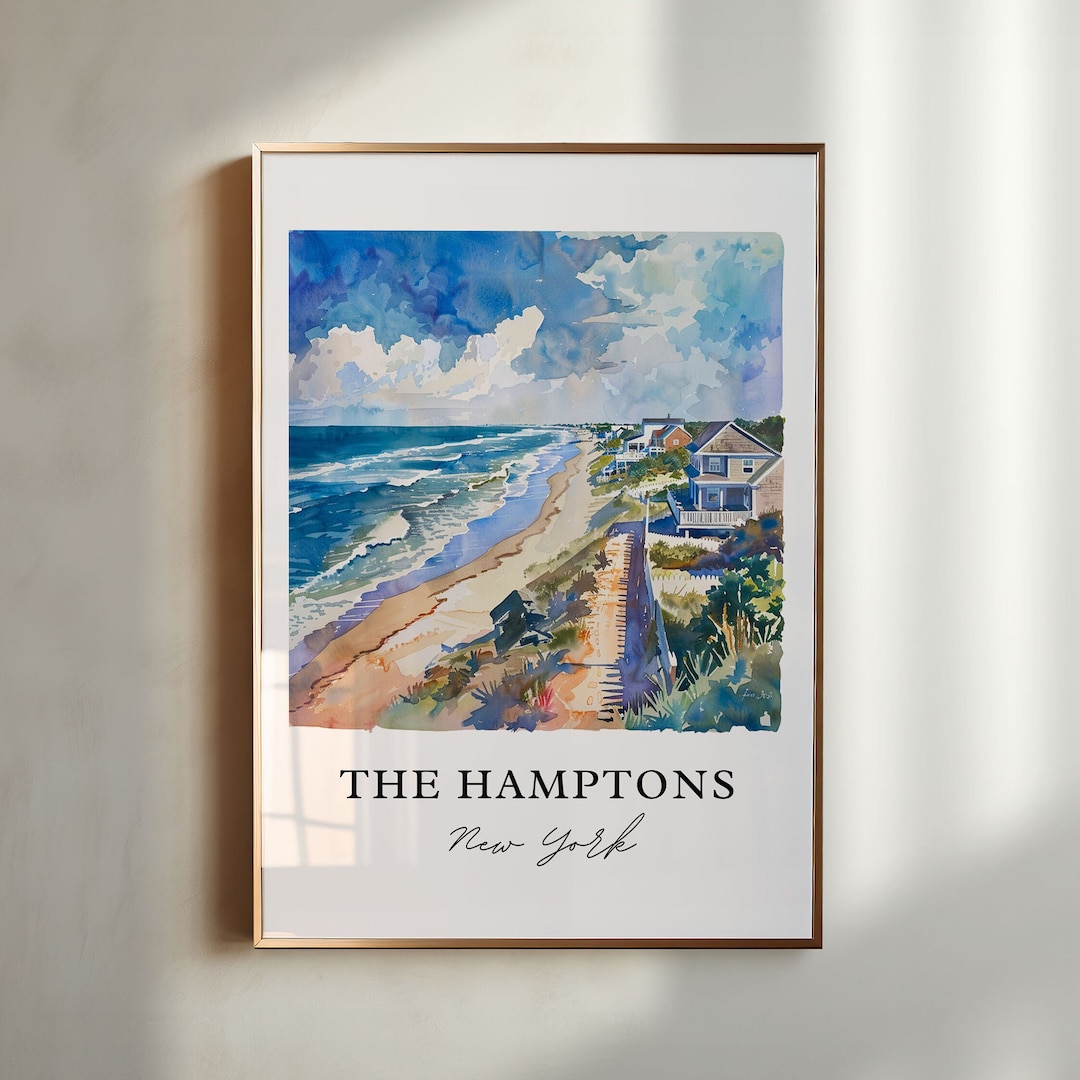 The Hamptons NY Art, the Hamptons Print, the Hamptons Watercolor ...