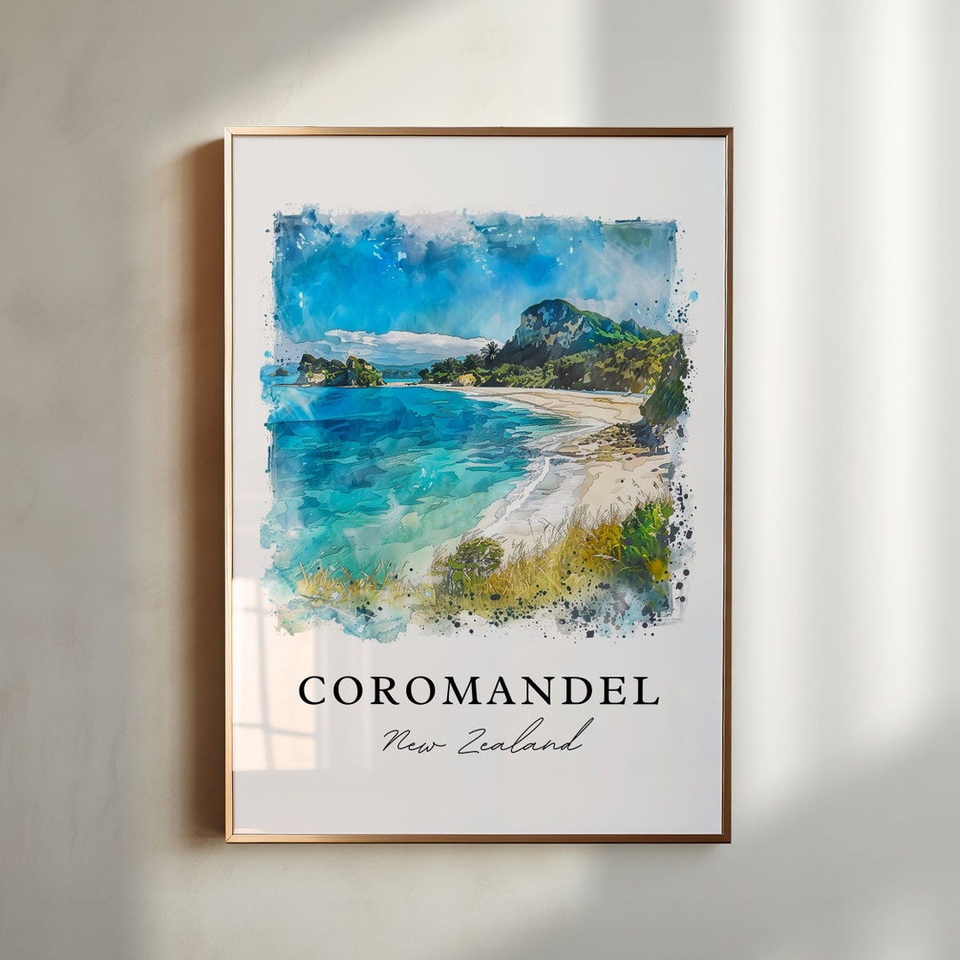 Coromandel Wall Art, Coromandel Print, North Island NZ Watercolor ...