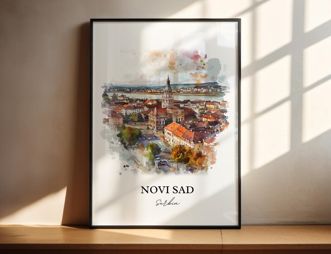 Novi Sad Wall Art, Vojvodina Province Print, Serbia Watercolor Art ...