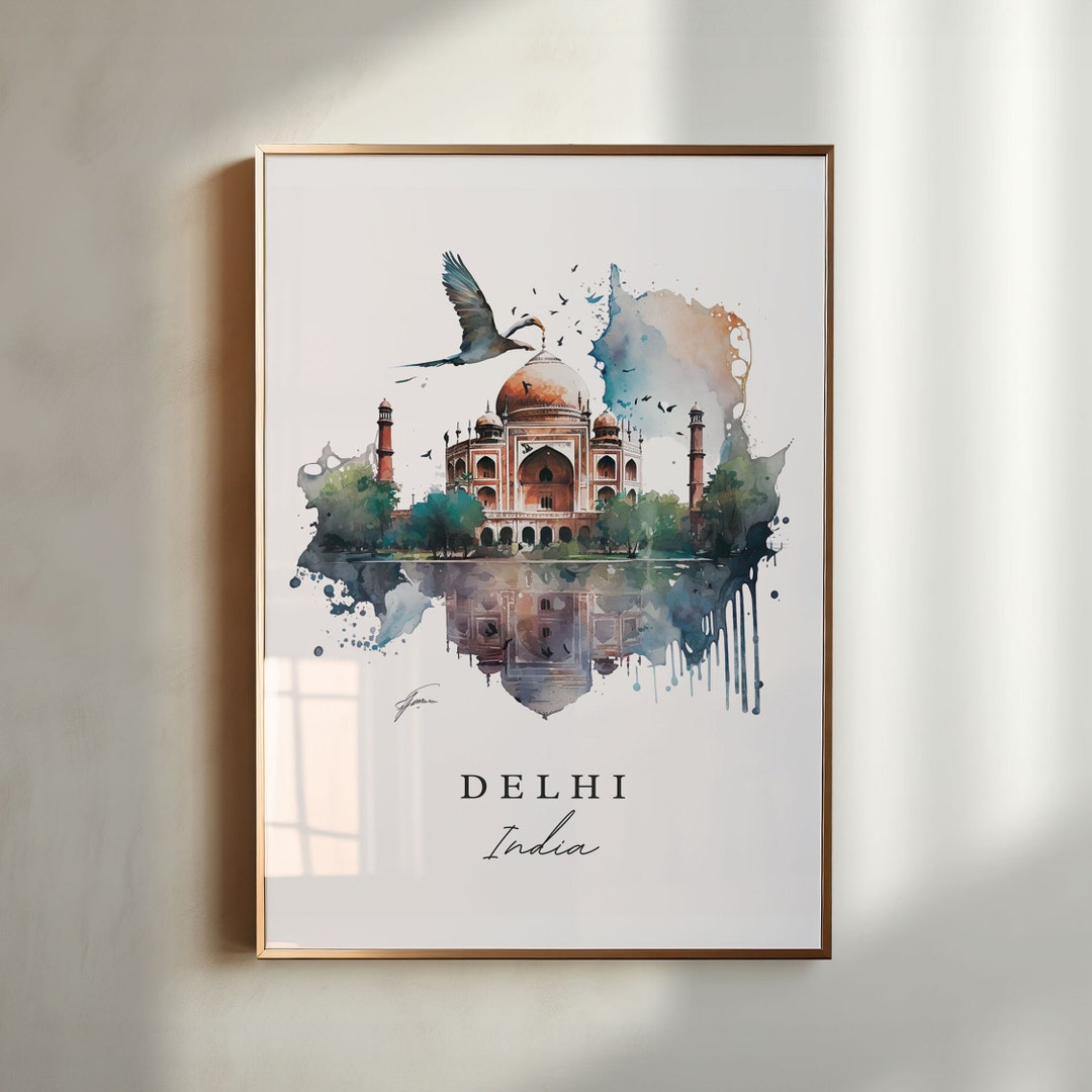 Delhi India Wall Art - India, Delhi Poster, Delhi Wedding Gift, Delhi ...