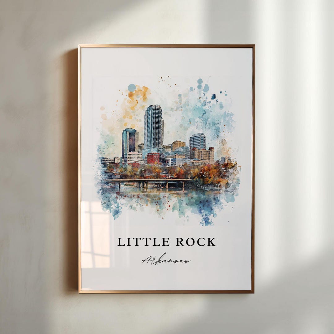 Little Rock AR Art, Little Rock Print, Little Rock Watercolor Art ...