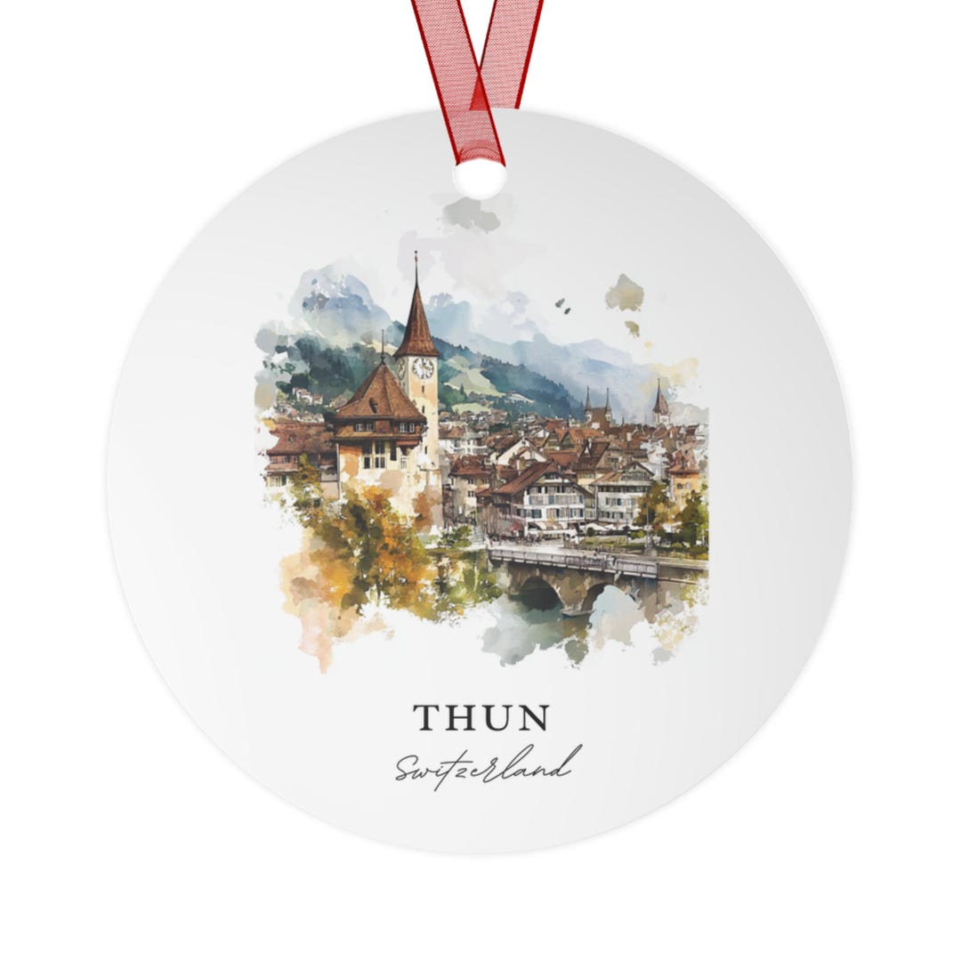 Thun Switzerland Ornament: Unique Thun Souvenir, Lake Thun Xmas Decor ...