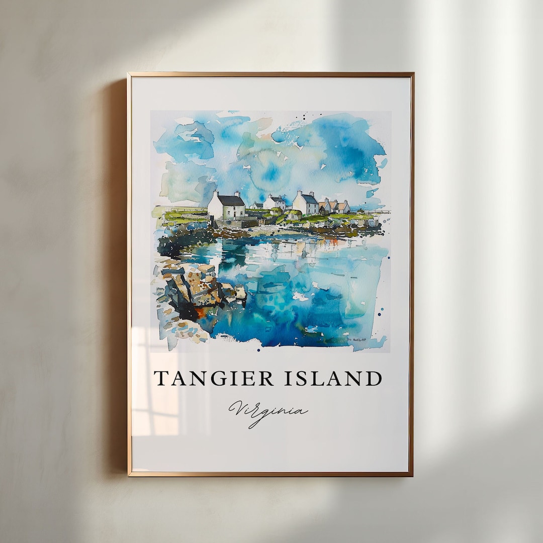 Tangier Island VA Art, Tangier Island Print, Tangier Island Watercolor ...