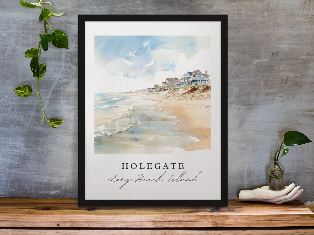 Holgate LBI Art Print – Long Beach Island Travel Poster - Etsy