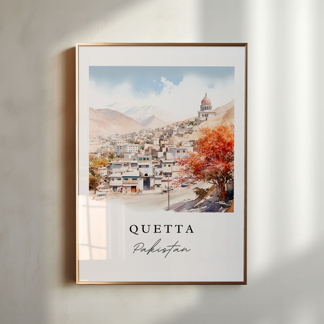 Quetta Traditional Travel Art - Pakistan, Quetta Poster Print, Wedding ...