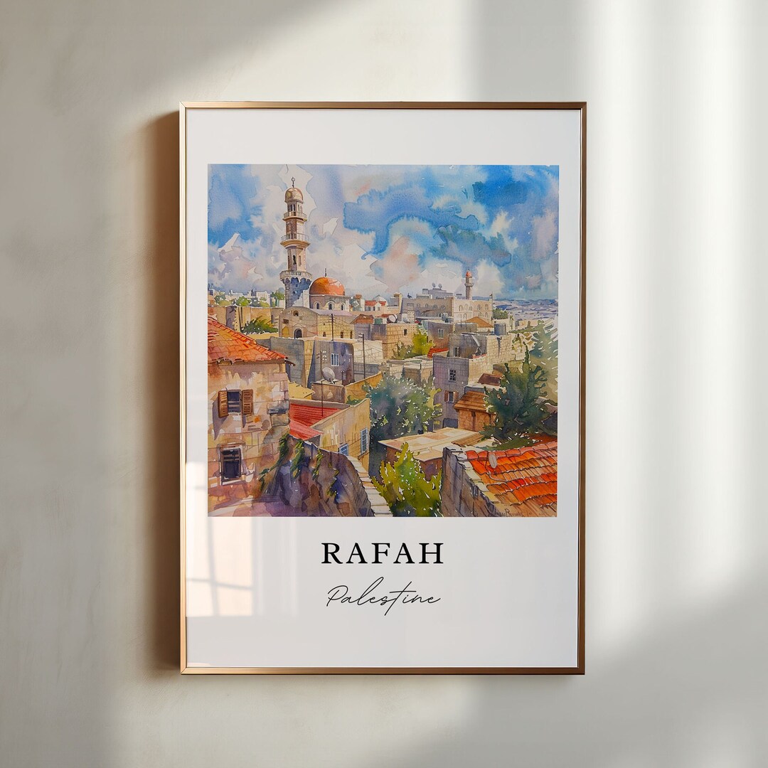 Rafah Palestine Art: Palestine Watercolor Art, Rafah Print, Rafah Gift ...