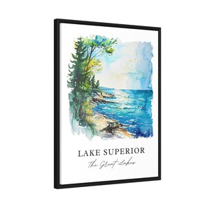 Lake Superior Wall Art, Lake Superior Print, Lake Superior Watercolor ...