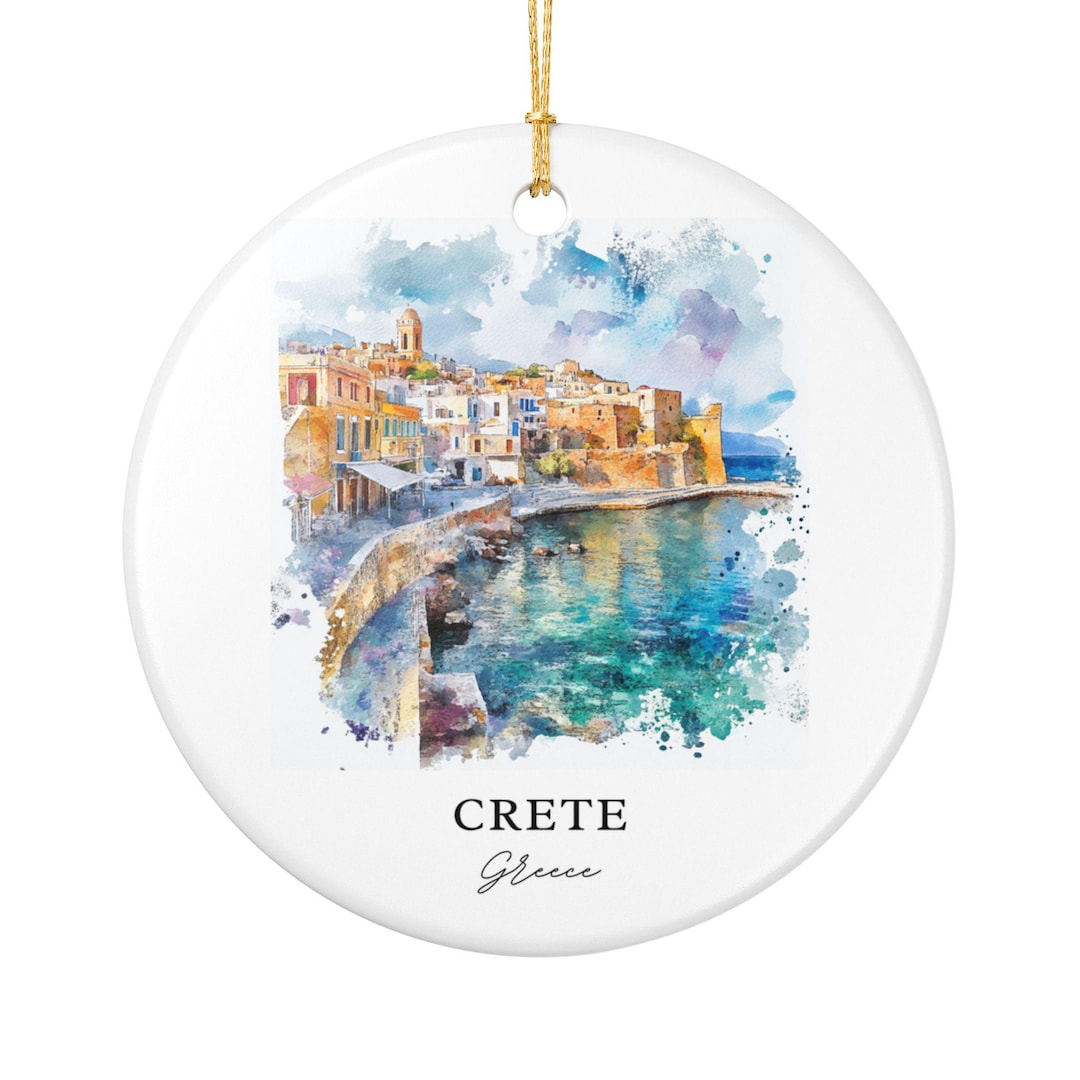 Crete Greece Ornament: Unique Crete Souvenir, Crete Xmas Decor, and ...