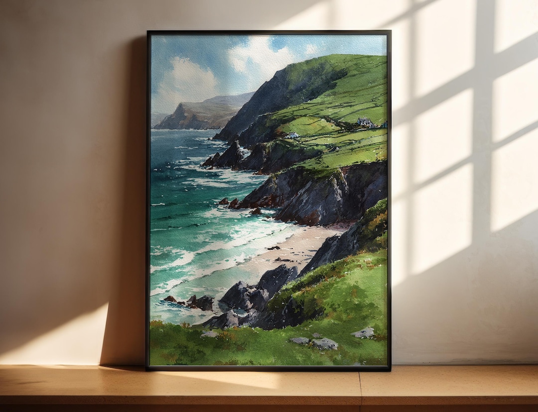Dingle Peninsula Watercolor Art Dingle Travel Print Dingle Ireland ...