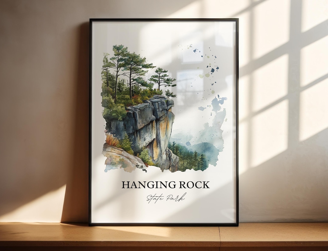 Hanging Rock State Park Art, Stokes County Print, Danbury NC Artwork ...