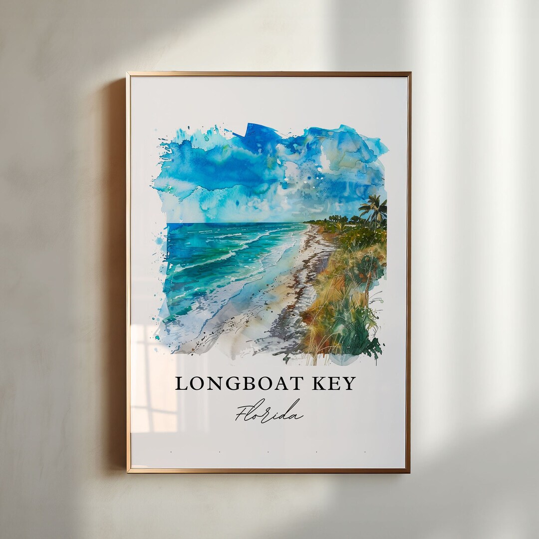 Longboat Key Art, Longboat Key FL Print, Longboat Key Watercolor ...