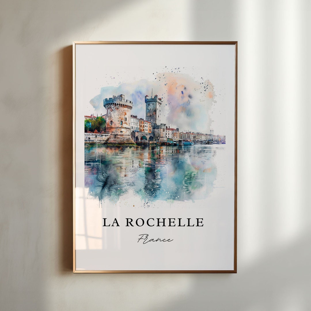 La Rochelle Wall Art, La Rochelle Print, La Rochelle France Watercolor ...