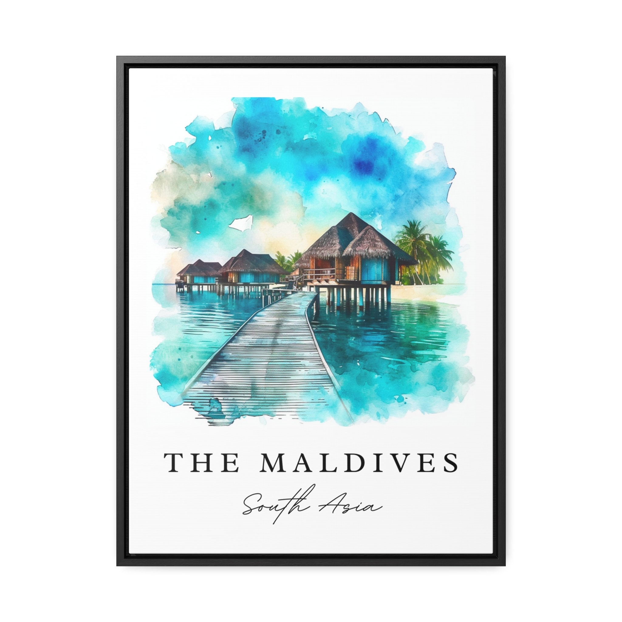 The Maldives Island Travel Art - South Asia, Maldives Print, Maldives ...