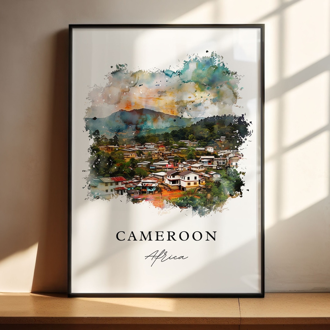 Cameroon Art Print, Africa Print, Cameroon Wall Art, Cameroon Gift ...