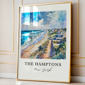 The Hamptons NY Art, the Hamptons Print, the Hamptons Watercolor ...