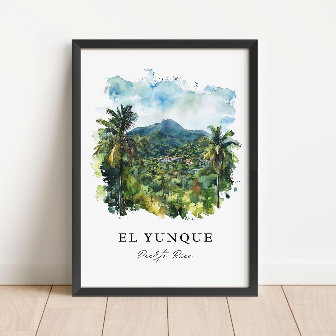 El Yunque PR Wall Art, El Yunque Print, Rio Grande PR Watercolor, El ...