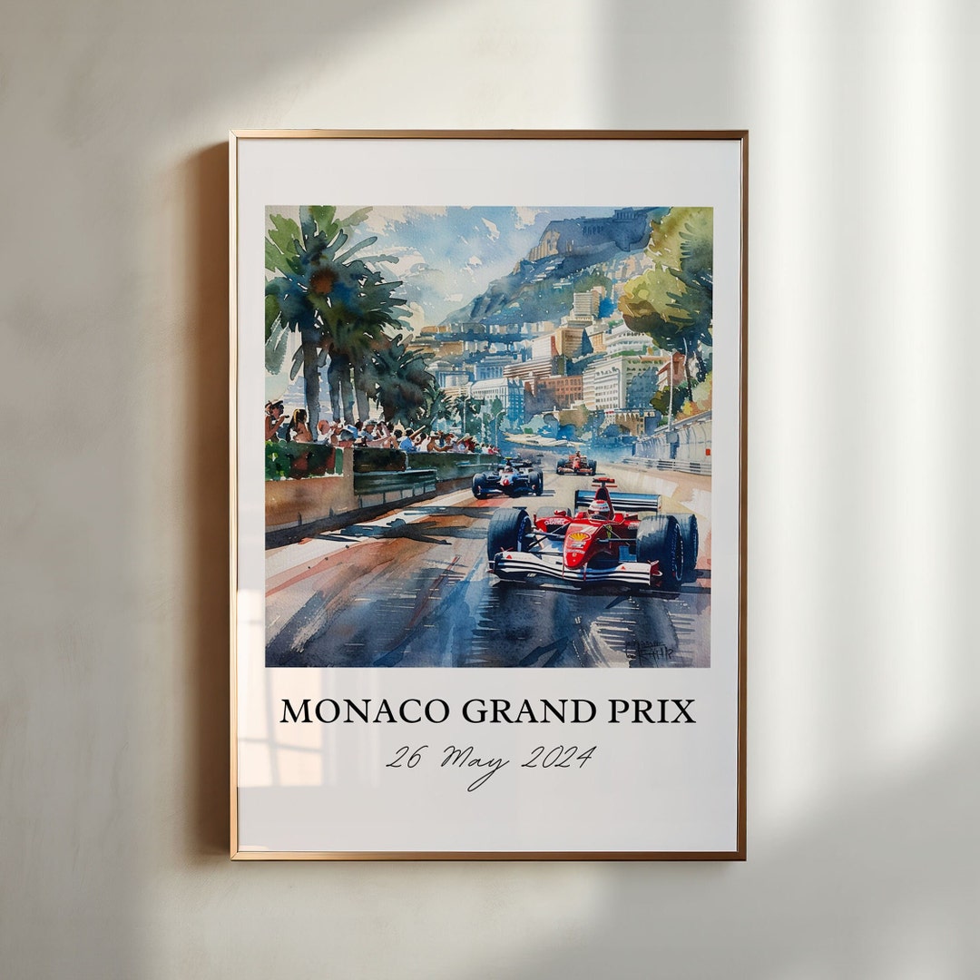 2024 Monaco Grand Prix Art, Monte Carlo Print, Monaco F1 Artwork ...