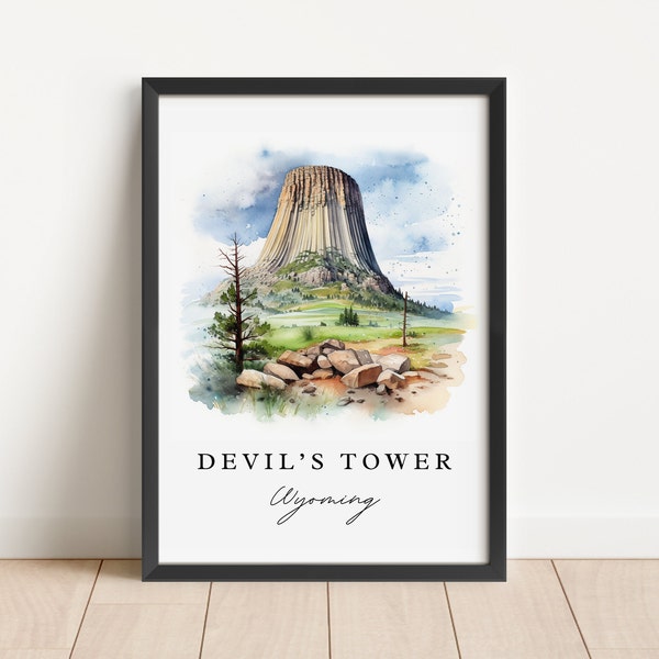Devils Tower Poster - Etsy