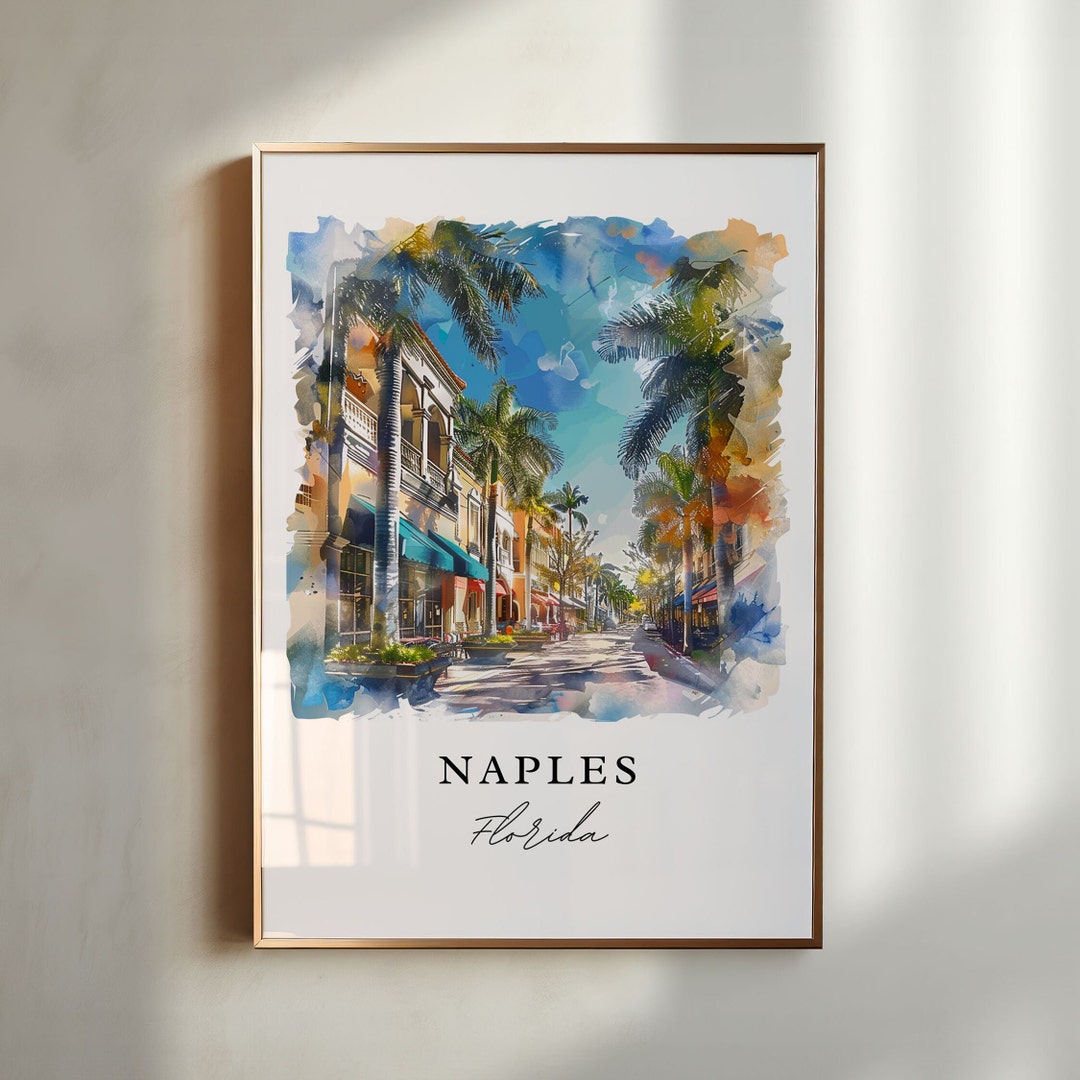 Naples Florida Art Print, Naples Print, Naples FL Wall Art, Naples Gift ...