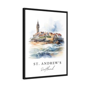 St Andrews Scotland Print – Archival Travel Poster - Etsy