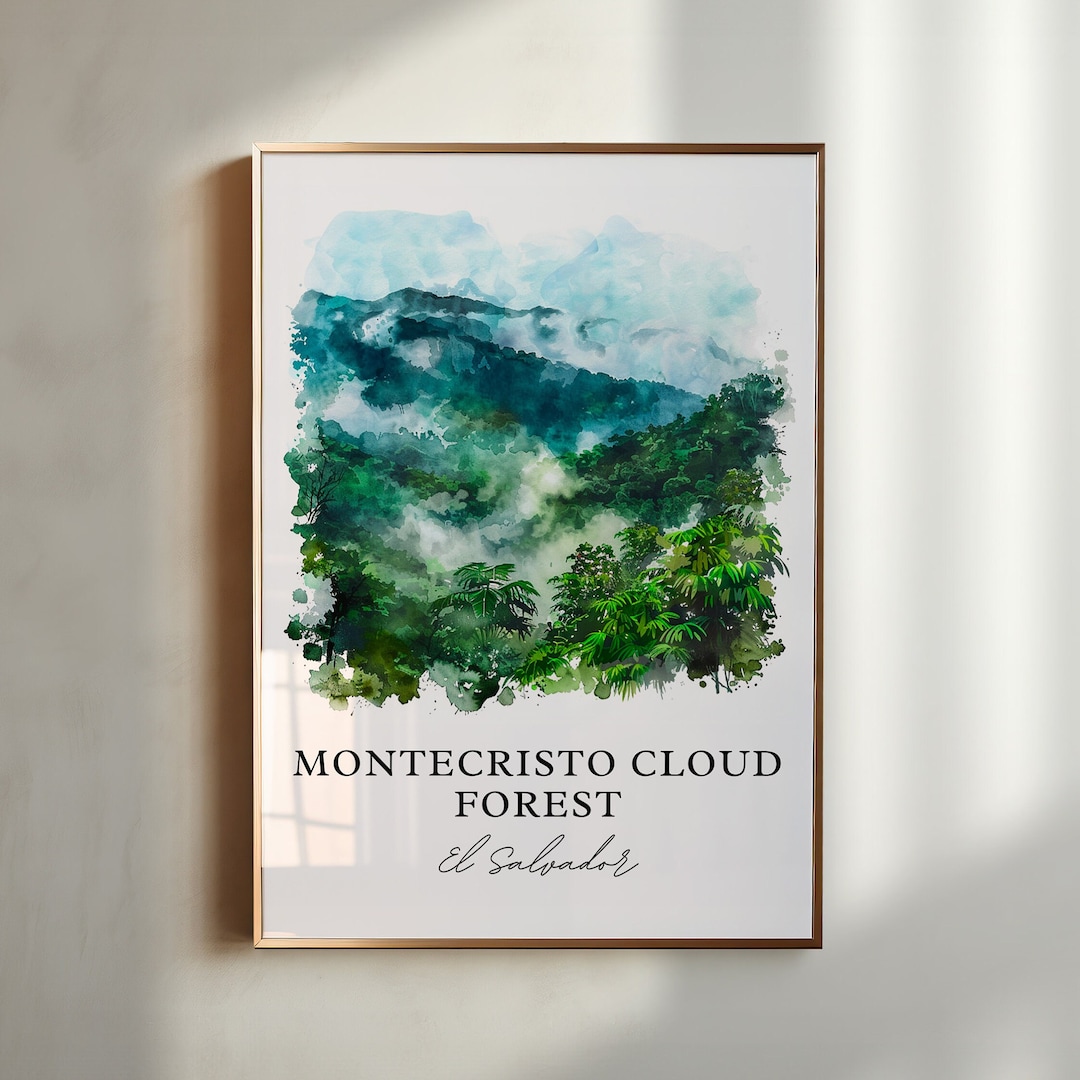 Montecristo National Park Art, El Salvador Print Print, Montecristo ...
