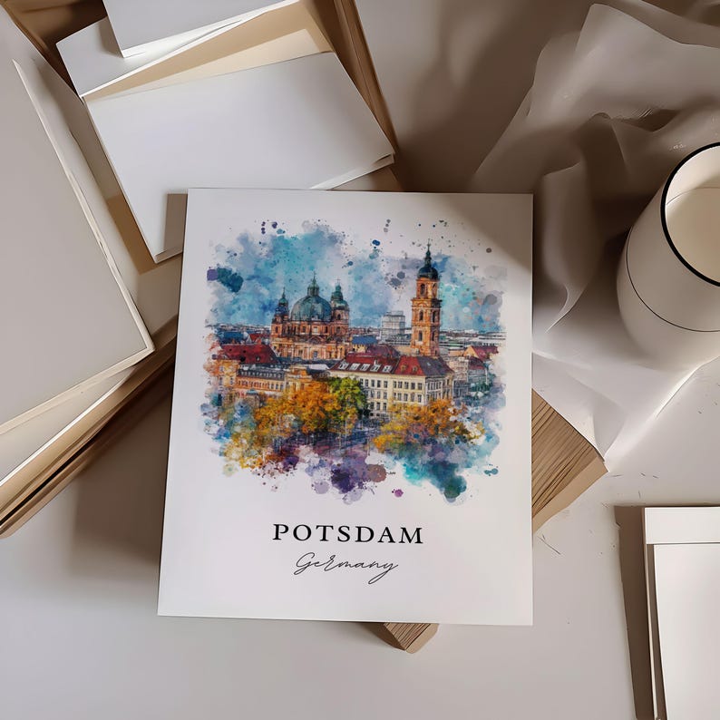Potsdam Germany Wall Art, Potsdam Print, Potsdam Watercolor Art, Berlin ...