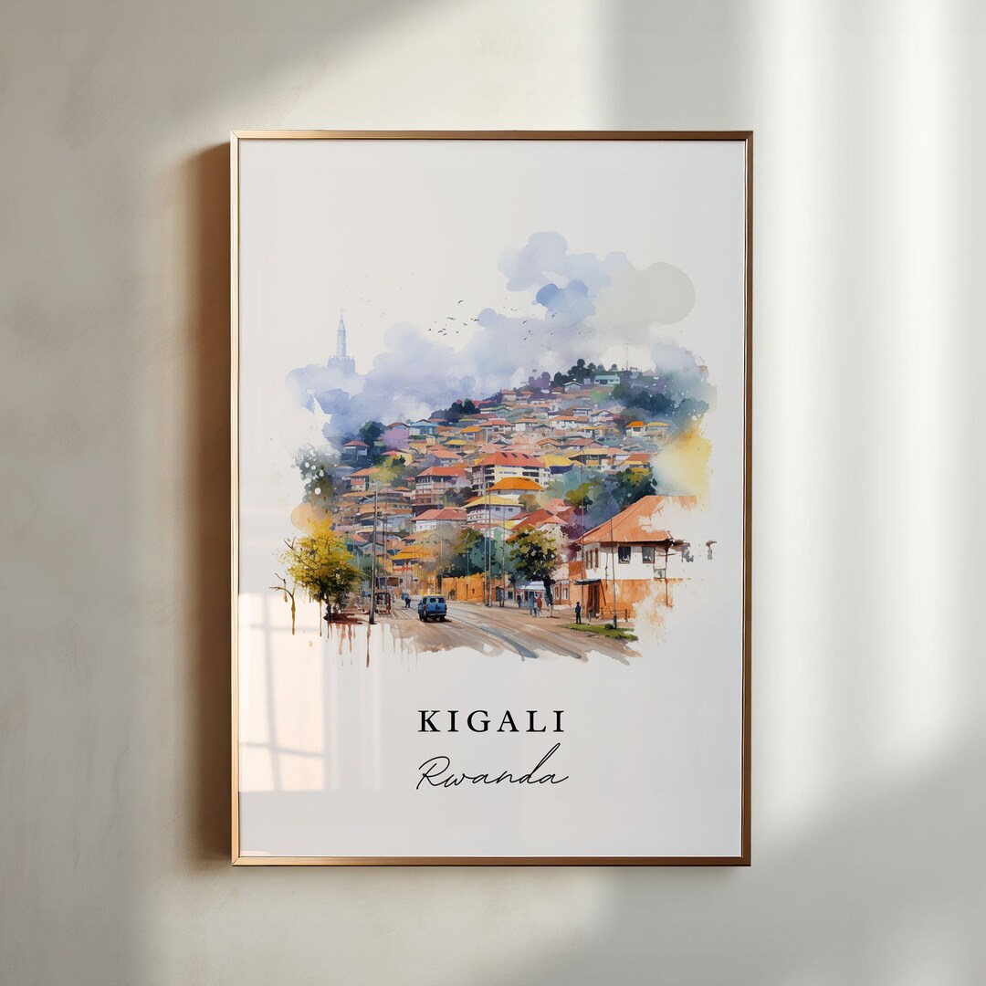 Kigali Africa Wall Art - Rwanda, Kigali Poster, Kigali Rwanda Gift ...