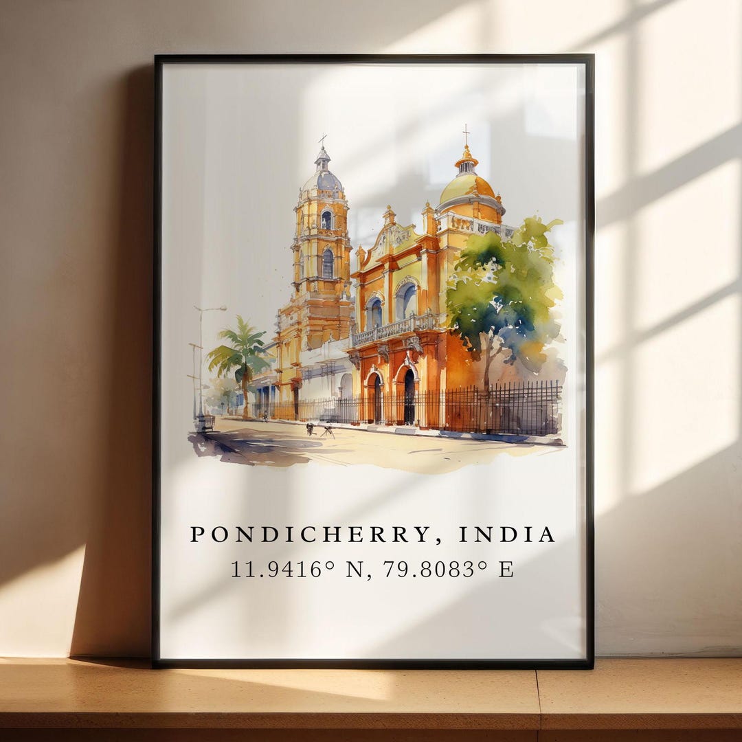 Pondicherry India Wall Art India, Pondicherry Poster, Pondicherry ...