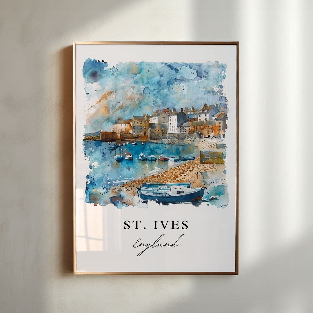 St Ives Art Print, St Ives Print, England Wall Art, St Ives England ...
