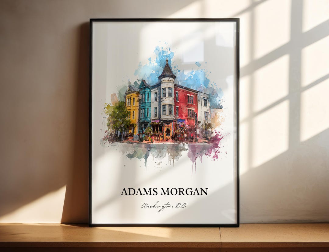 Adams Morgan DC Art, Adams Morgan Print, Washington DC Art, Washington ...