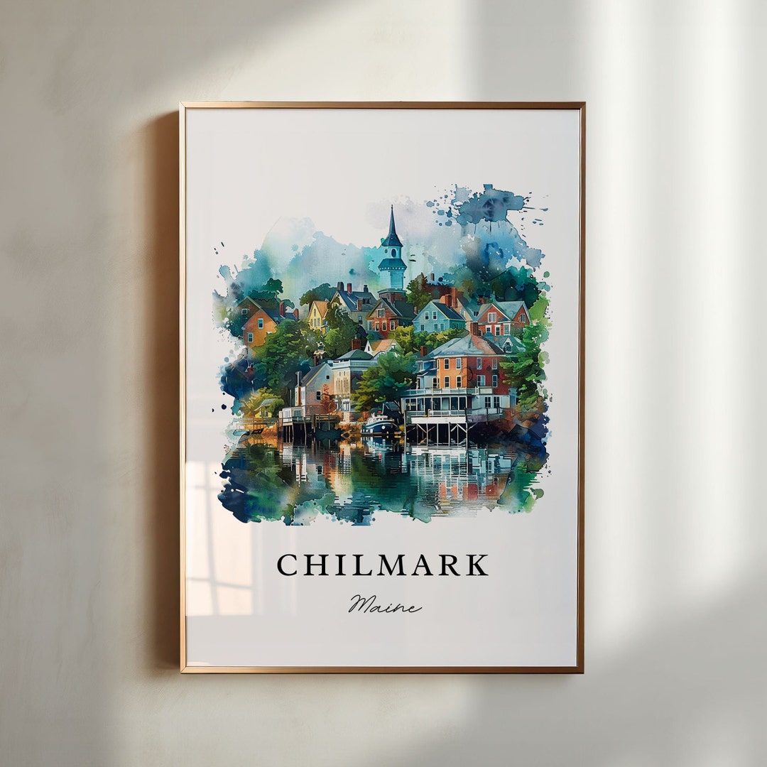 Chilmark MA Wall Art, Marthas Vineyard Print, Chilmark Watercolor Art ...